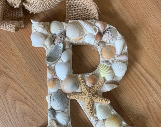 9" Seashell Letter - Nautical Decor, Wedding Decor, Baby Decor, Mermaid ...