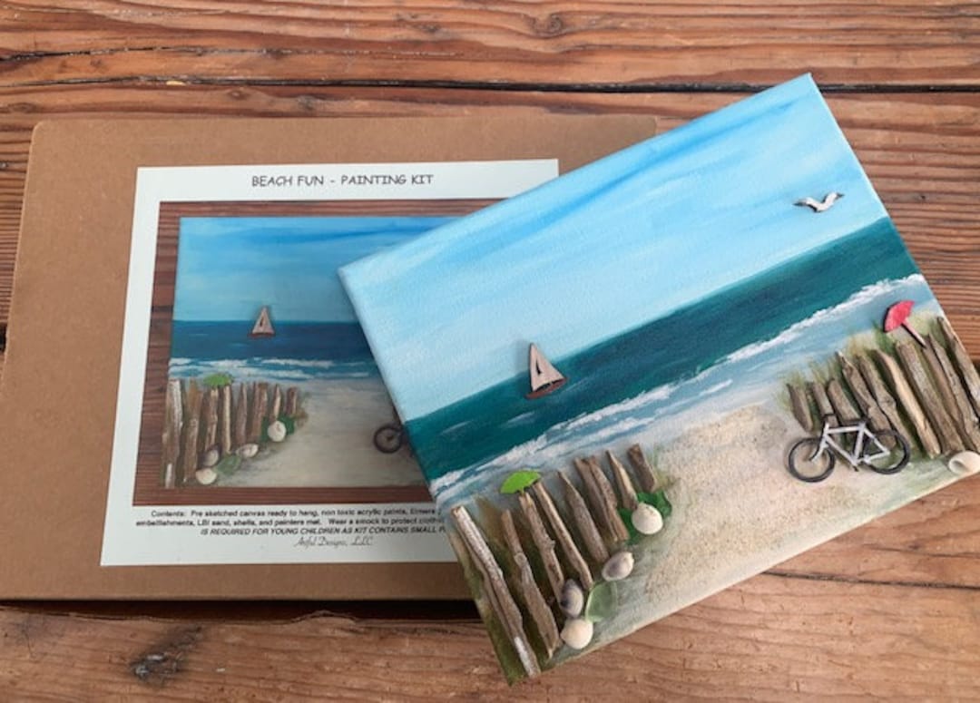 Beach Painting Kits, Canvas Painting Kits, DIY Painting Kits, Adult ...