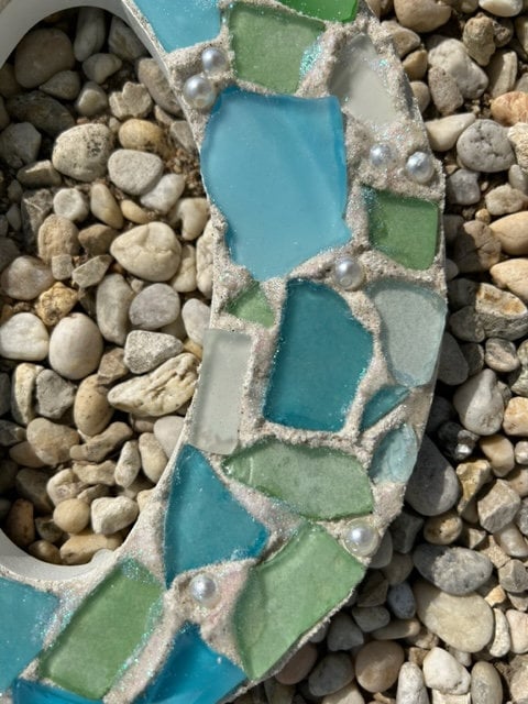 Sea Glass Letters Initial Wall Art Glass Wall Hanging - Etsy