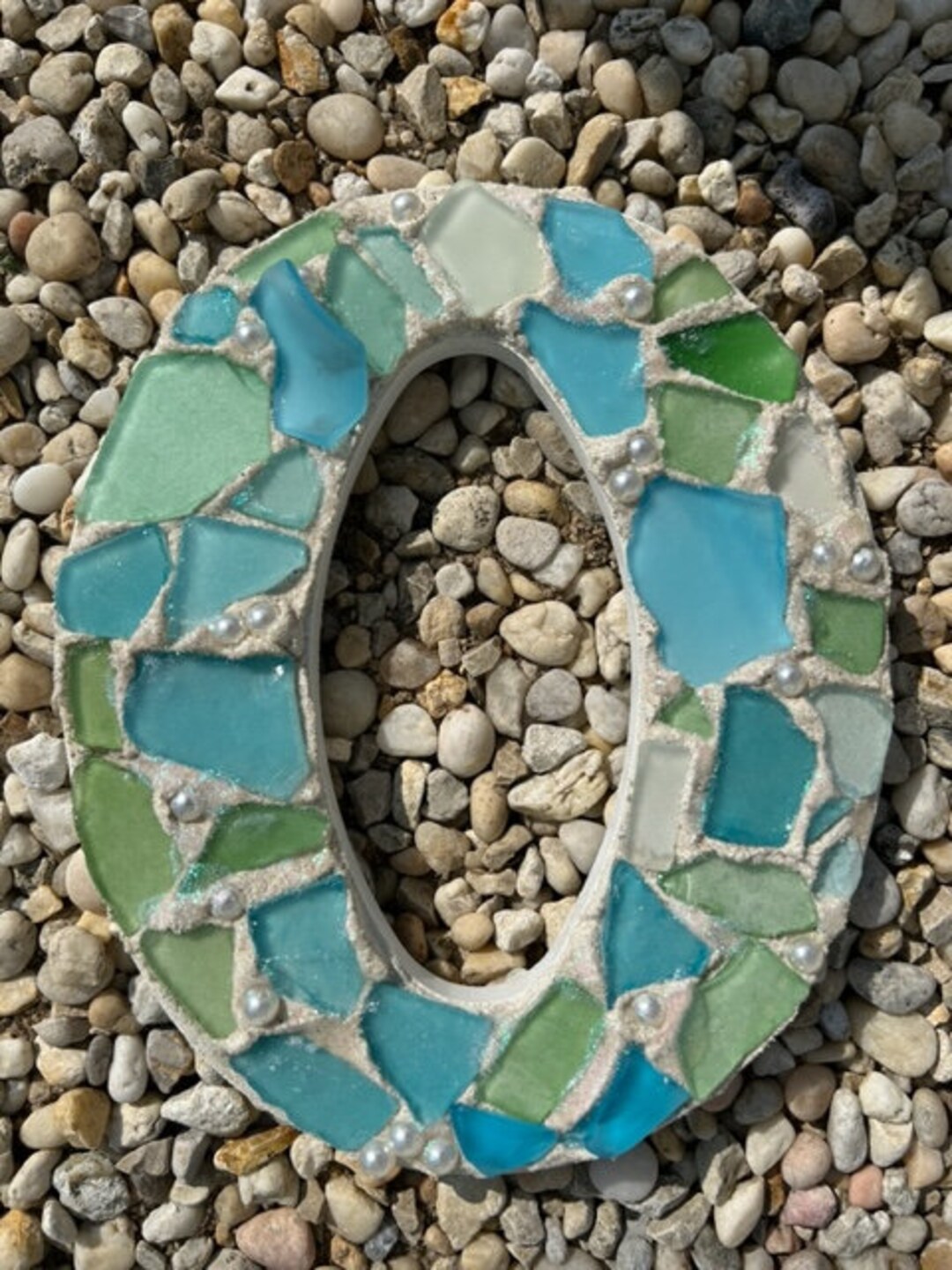 Sea Glass Letters Initial Wall Art Glass Wall Hanging - Etsy