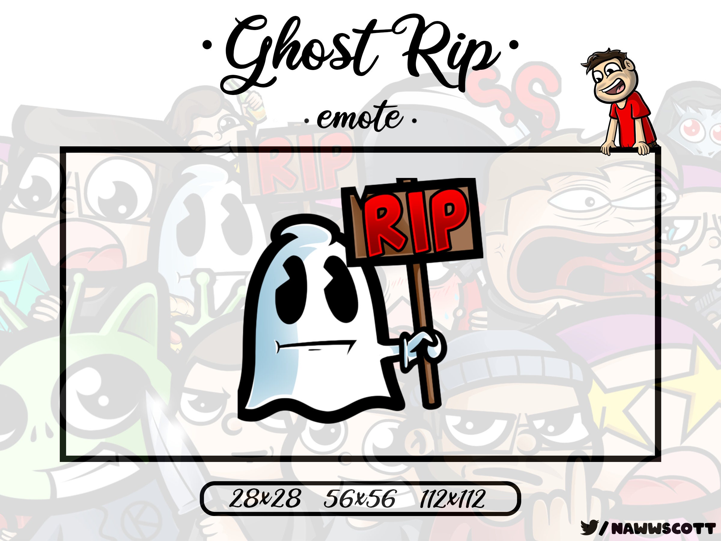 Ghost Rip - Twitch Emote - Etsy