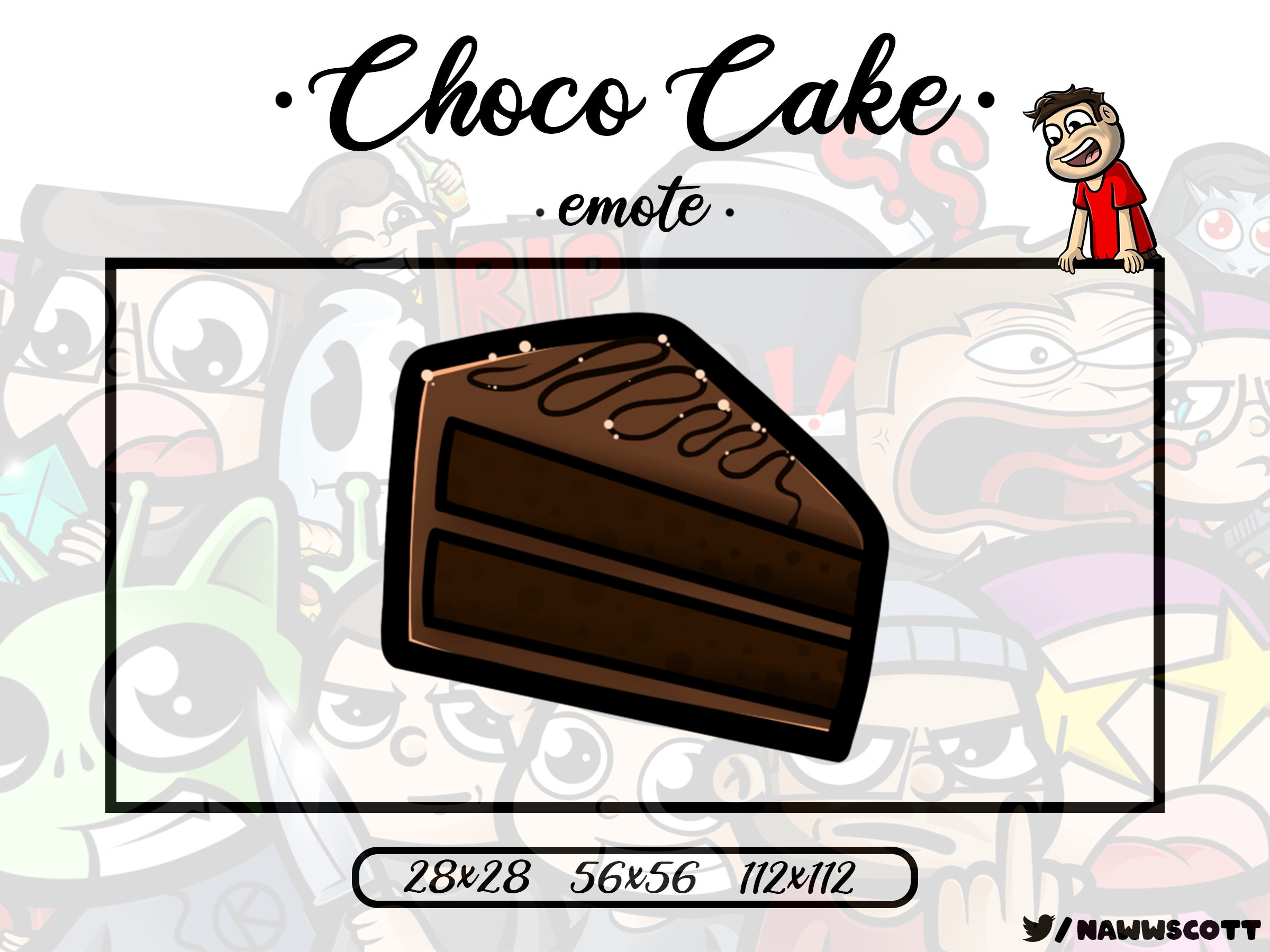 Choco Cake - Twitch Emote - Etsy