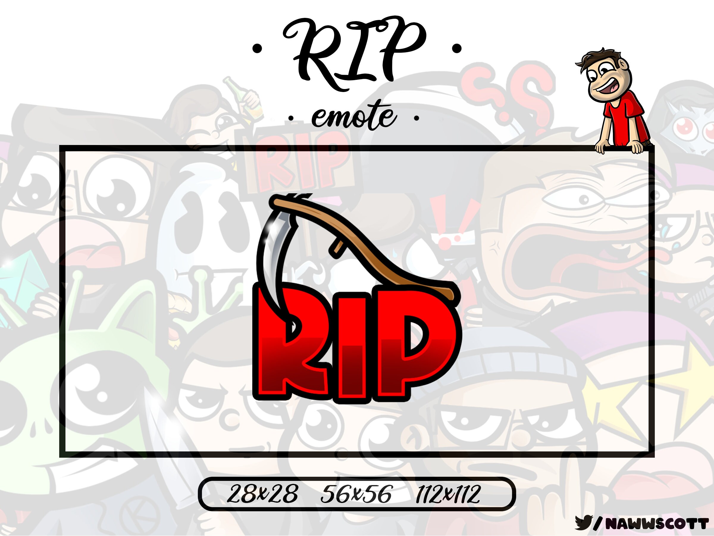 RIP - Twitch Emote - Etsy