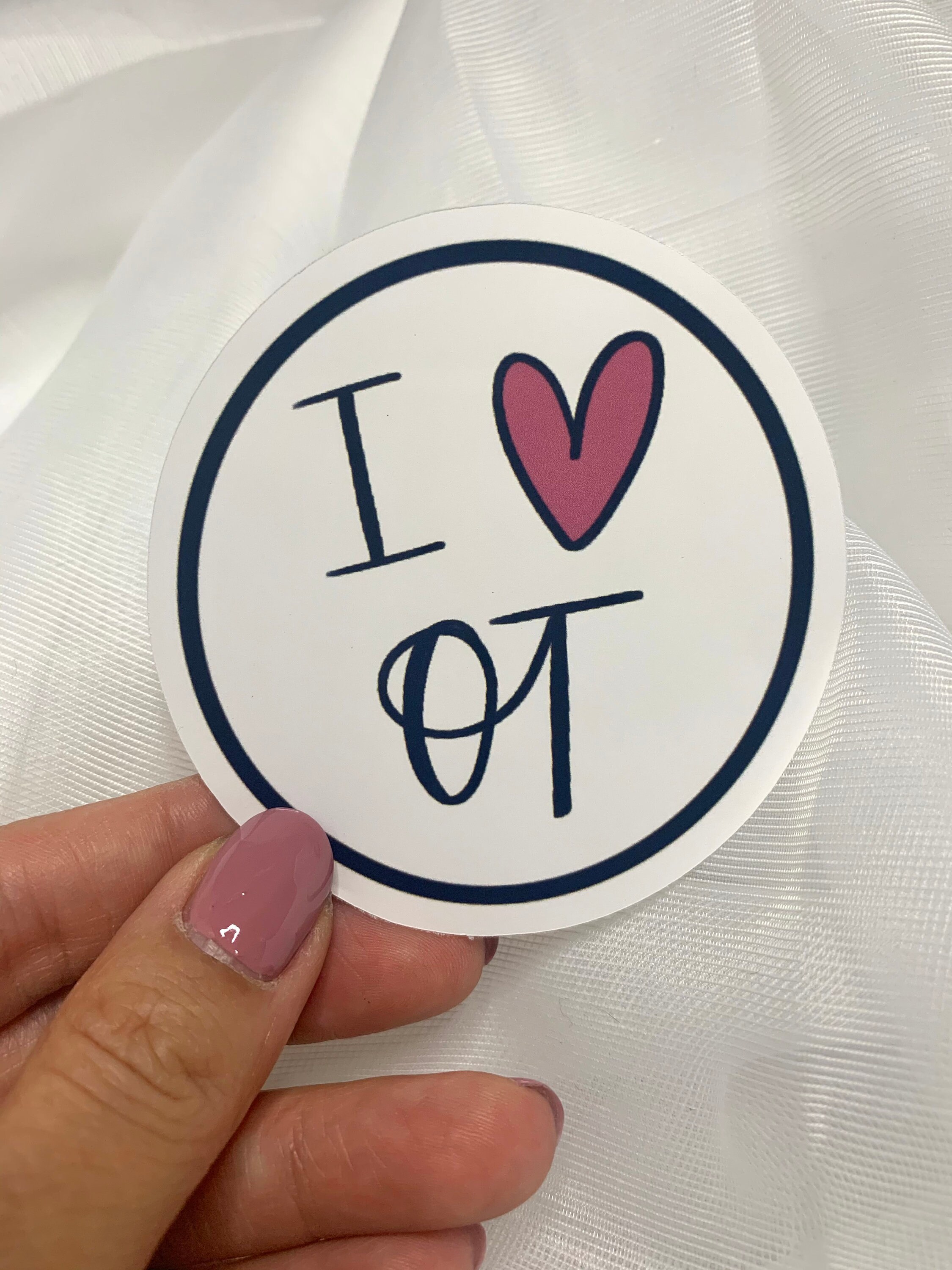 I Heart OT Sticker/ Grand Autocollant OT/ Autocollant Circle OT/ Glossy ...