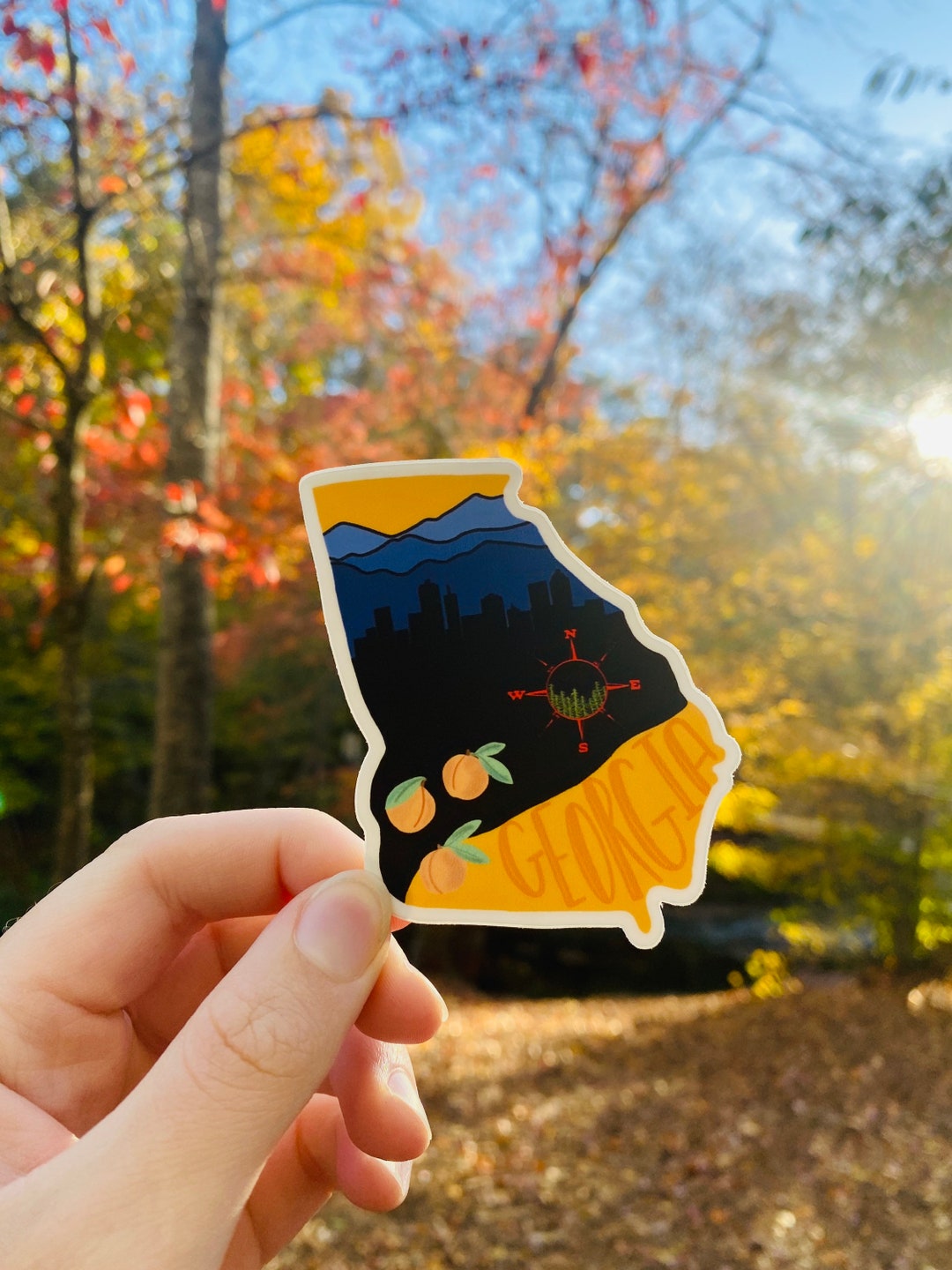 State of Georgia Sticker That is Waterproof, Weatherproof, and ...