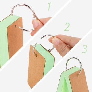 Revision/flash/ Study/record Cards Blank Plain Coloured With Metal ...