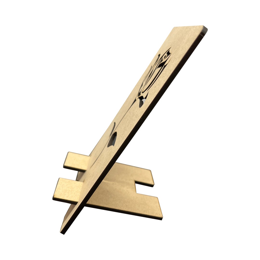 MDF Wood Mobile Phone Stand Cell Phone Holder Laser Cut Craft Rose ...