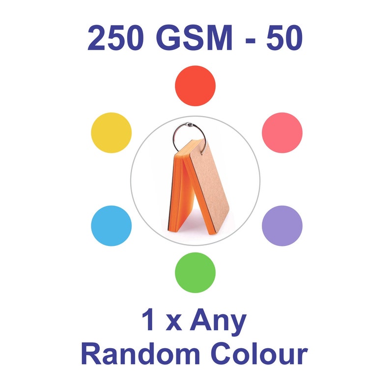 Revision/flash/ Study/record Cards Blank Plain Coloured With - Etsy