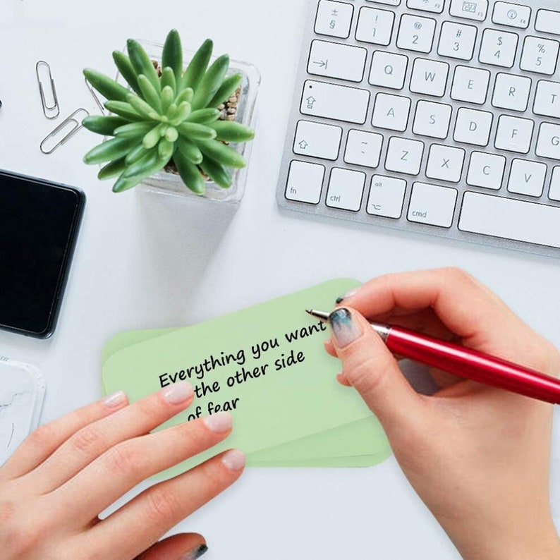 Revision/flash/ Study/record Cards Blank Plain Coloured With - Etsy