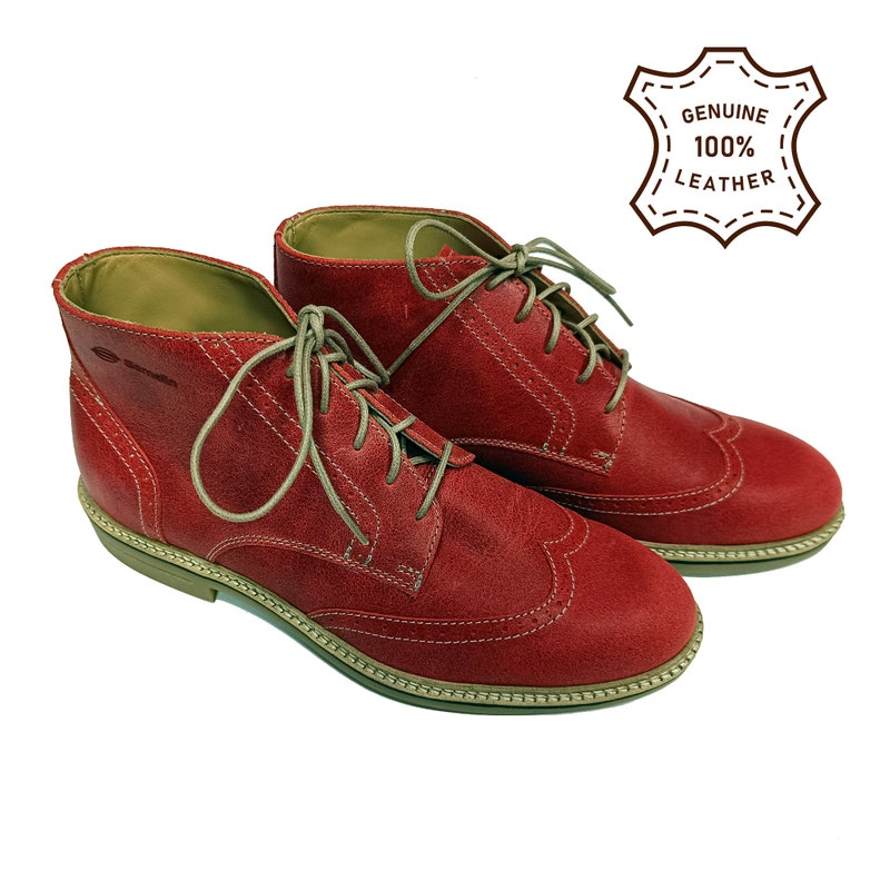 Red Chukka Boots - Etsy