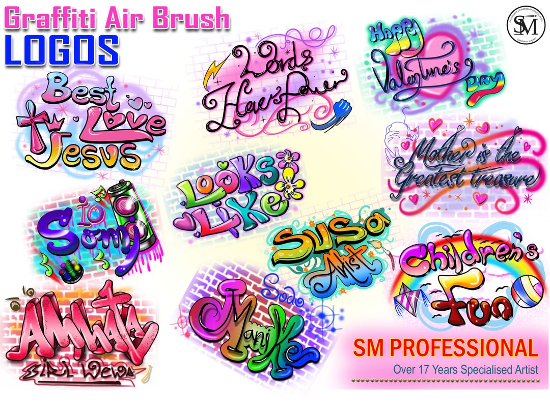 Custom Airbrush, Custom Logo, Airbrush Graffiti Design for Text, Tags ...