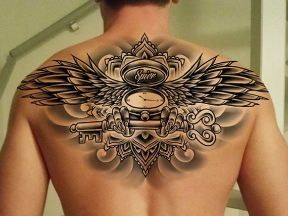 CUSTOM Tattoo Design Custom Back Tattoo Deisgn With Yours - Etsy