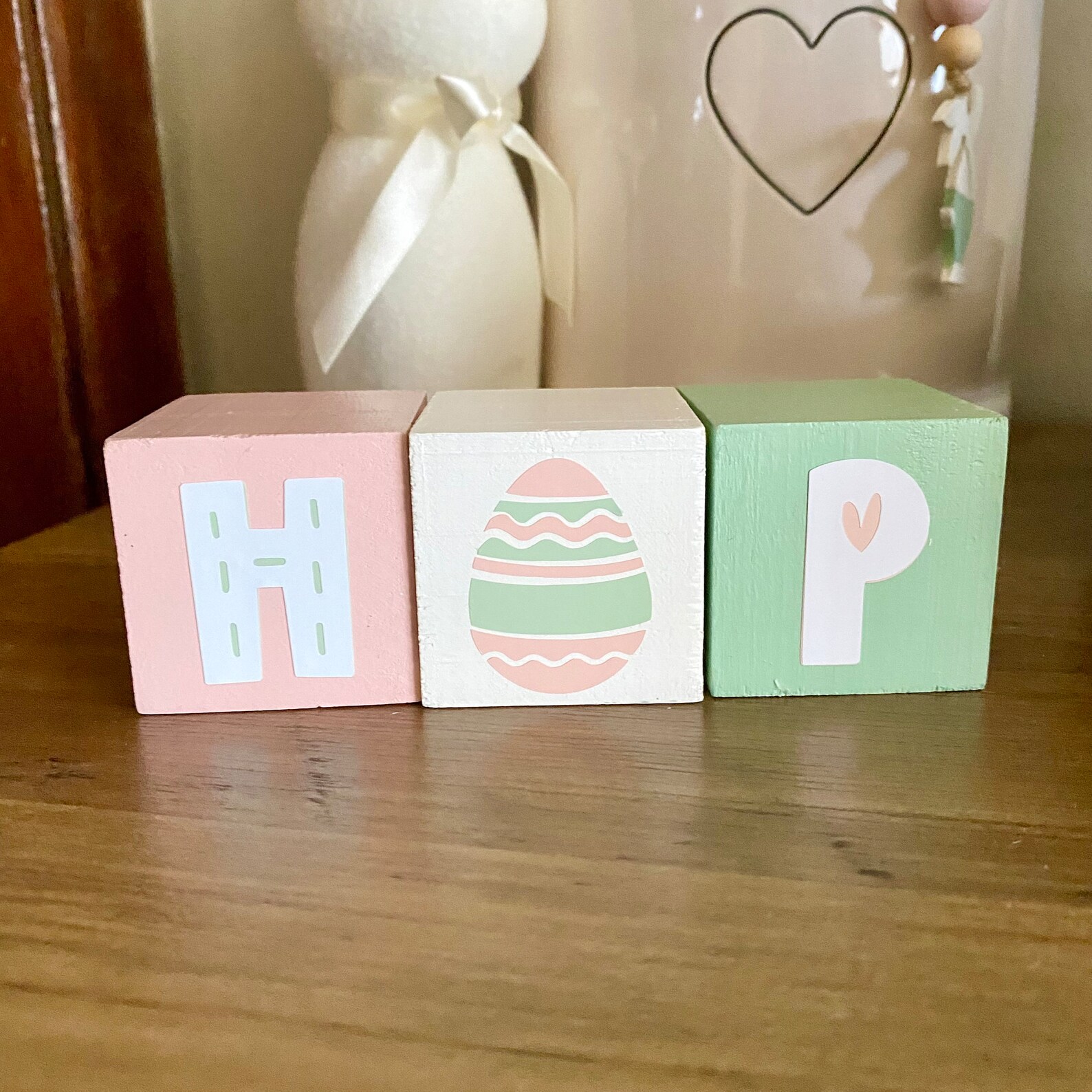 HOP Easter Wood Blocks, Tiered Tray Decor - Etsy