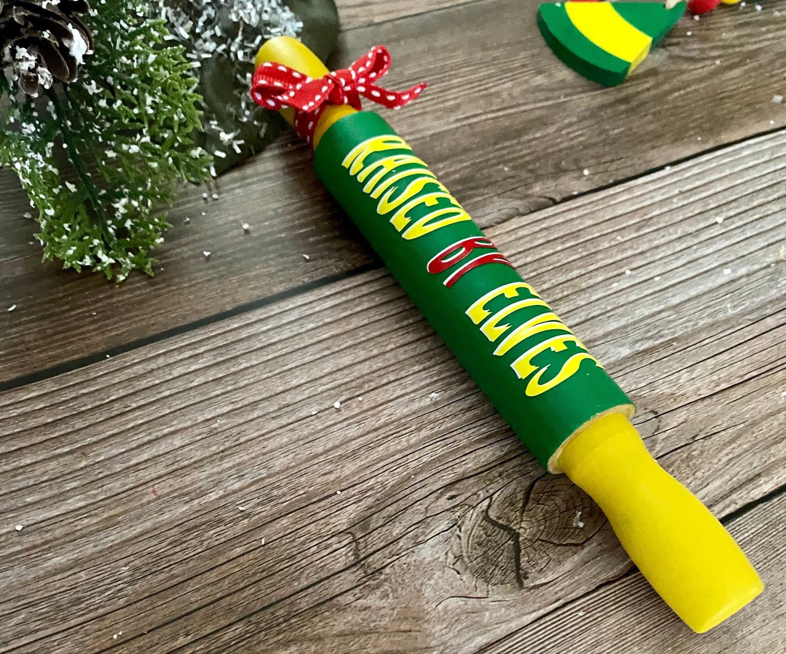 Elf Christmas Tiered Tray Decor Collection Elf Hat Wood Bead - Etsy