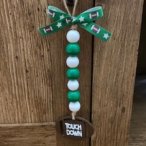 Football Fan Bead Garland, Canister Decor, Football Tiered Tray, Choice ...