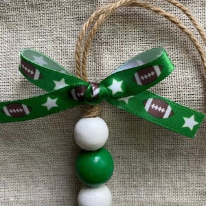 Football Fan Bead Garland, Canister Decor, Football Tiered Tray, Choice ...
