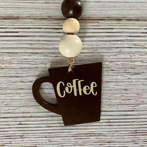 Coffee Mug Canister Bead Garland, Cup Mini Garland, Coffee Bar Decor ...