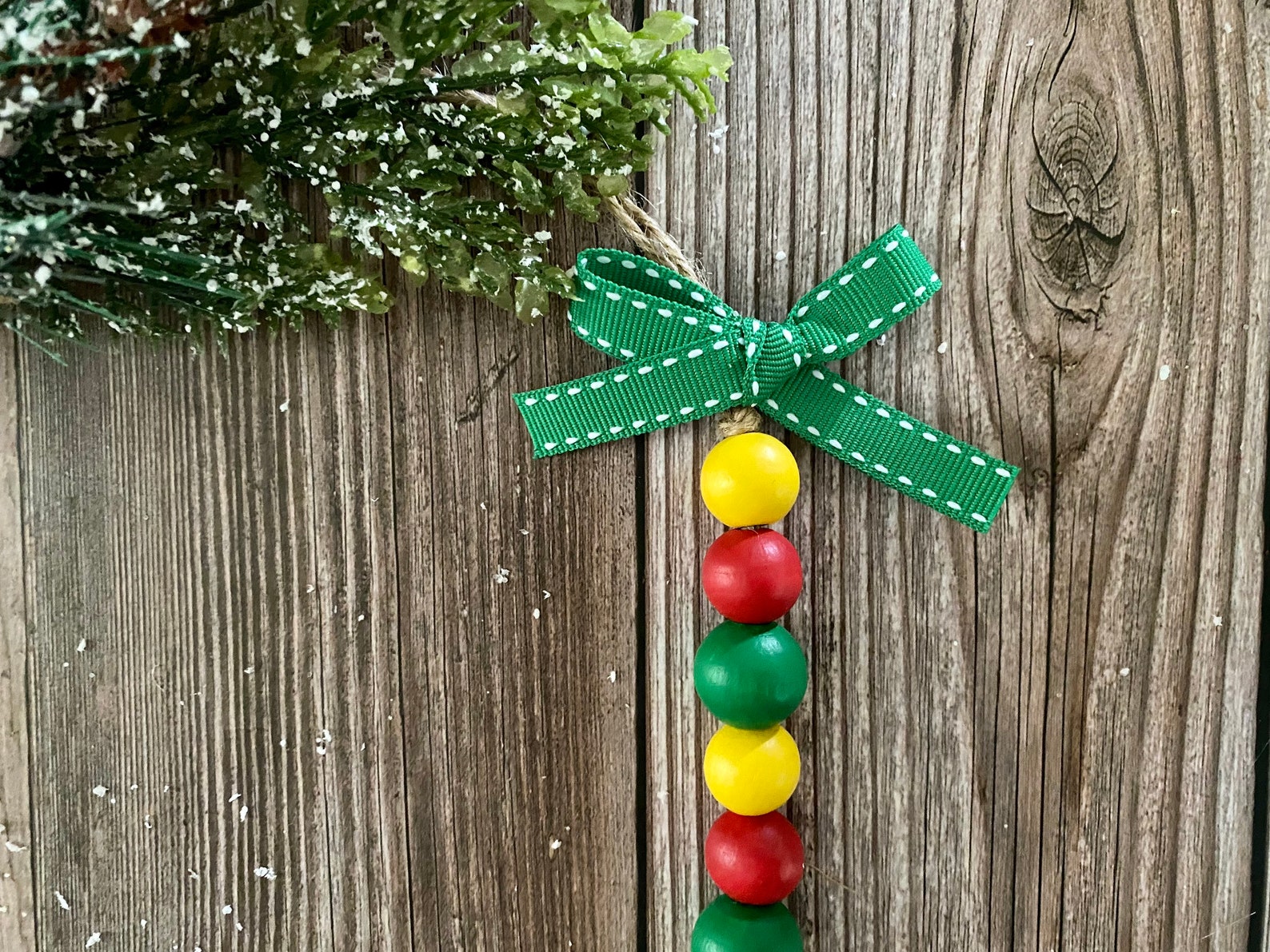 Elf Christmas Tiered Tray Decor Collection, Elf Hat Wood Bead Garland ...