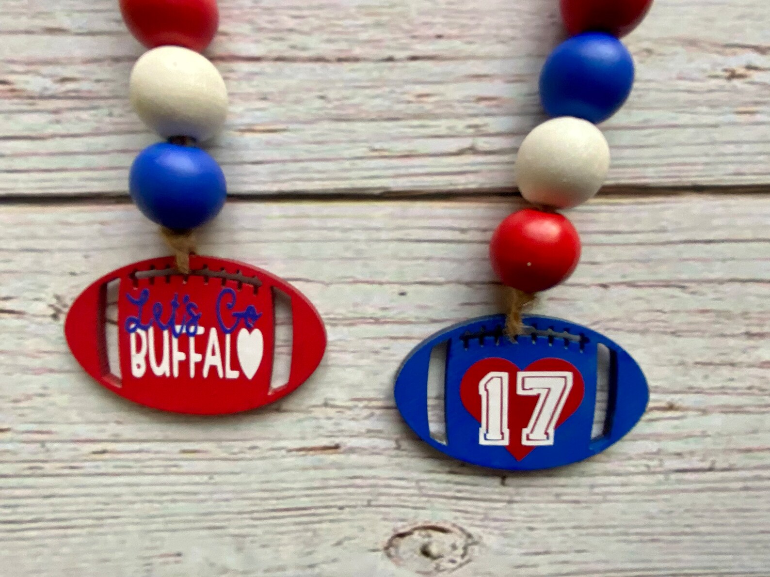 Buffalo Football Mini Bead Garland, Let’s Go Buffalo, 17, Gift for ...