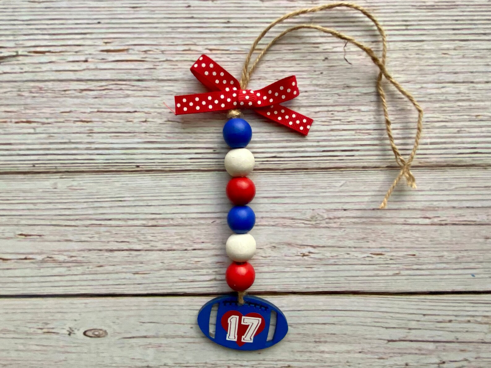 Buffalo Football Mini Bead Garland, Let’s Go Buffalo, 17, Gift for ...