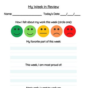 My Week in Review | School Record-keeping | Check-in | Elementary ...