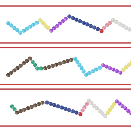 Montessori Math Addition Snake Game Cards bead Stair Version - Etsy