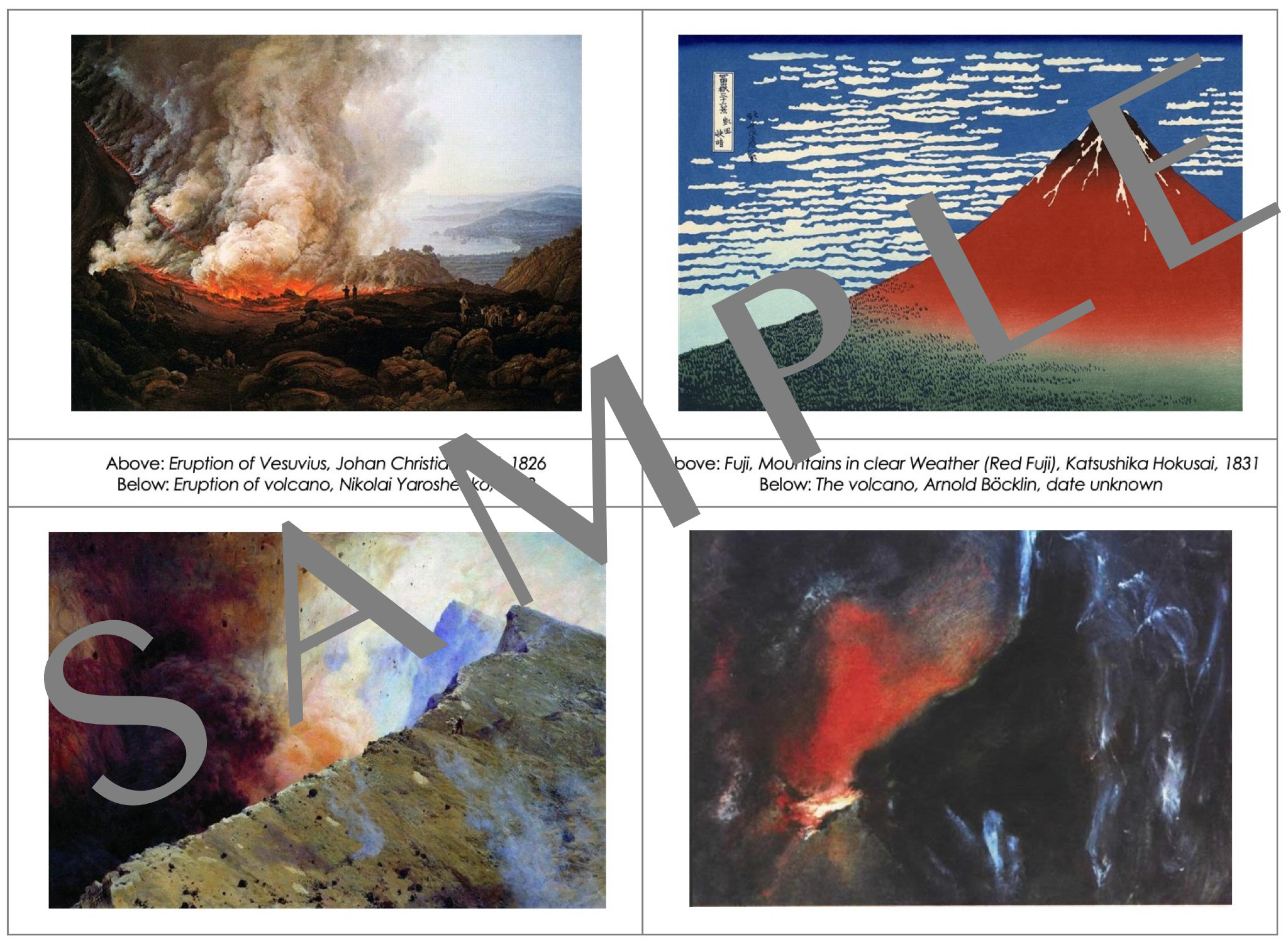 Volcanoes in Art Activity Set | Art Appreciation | Montessori | Digital ...