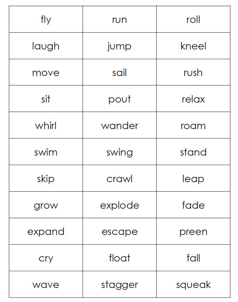 Montessori-inspired Grammar: Transitive & Intransitive Verbs | Etsy