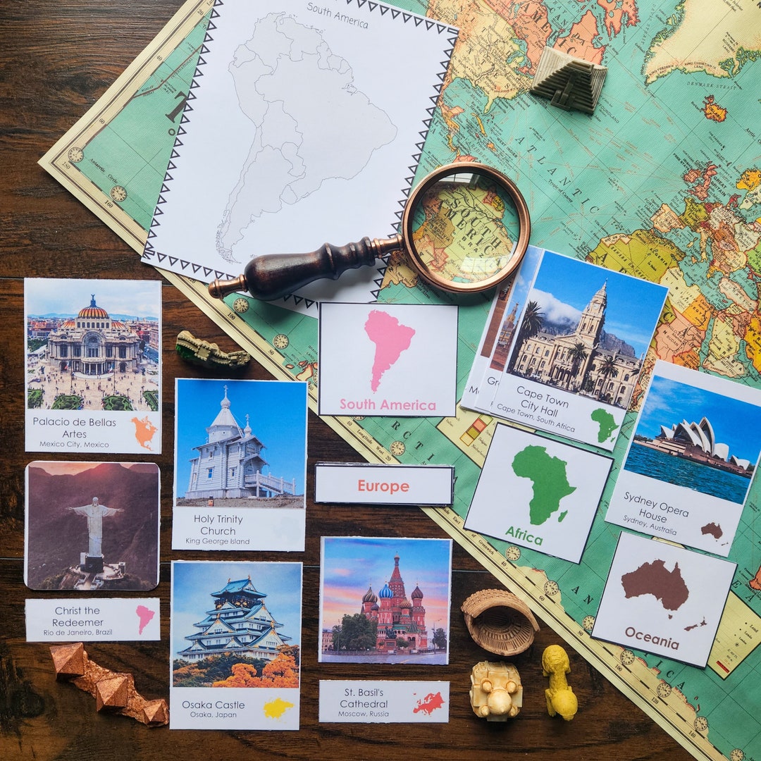 Landmarks of the Continents | Montessori Geography | Research | World ...
