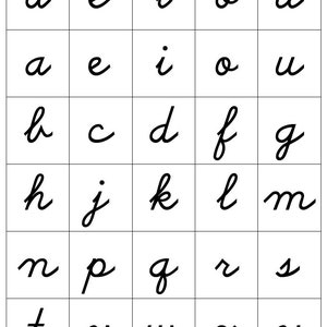 Red & Black Cursive Movable Alphabets | Montessori | Elementary ...