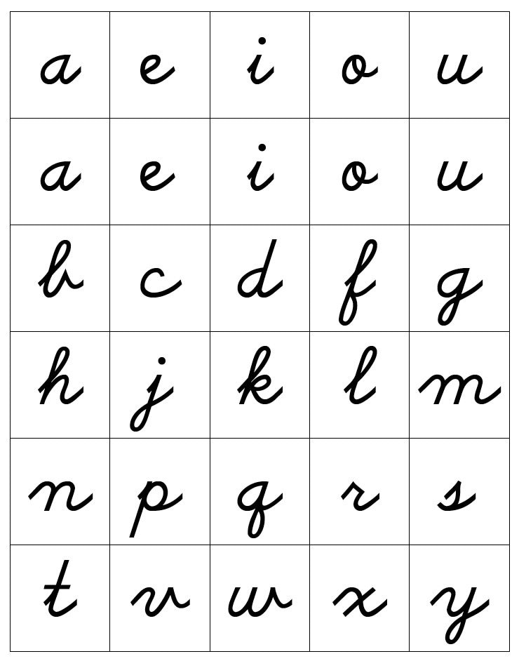 Red & Black Cursive Movable Alphabets | Montessori | Elementary ...