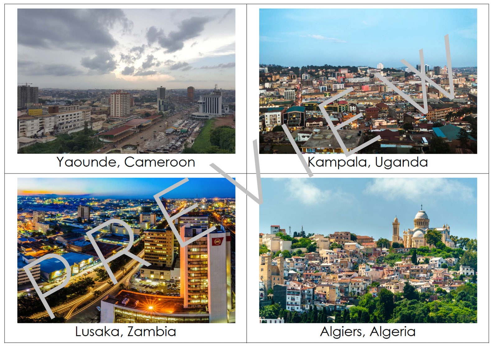 Cities & Sub-regions of Africa Photo Cards Continents - Etsy