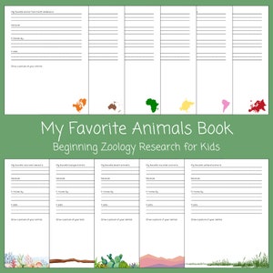 My Favorite Animals Book Beginning Zoology Research for Kids Montessori ...