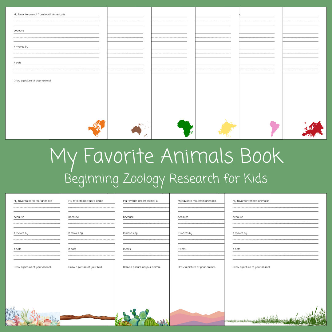 My Favorite Animals Book | Beginning Zoology Research for Kids ...