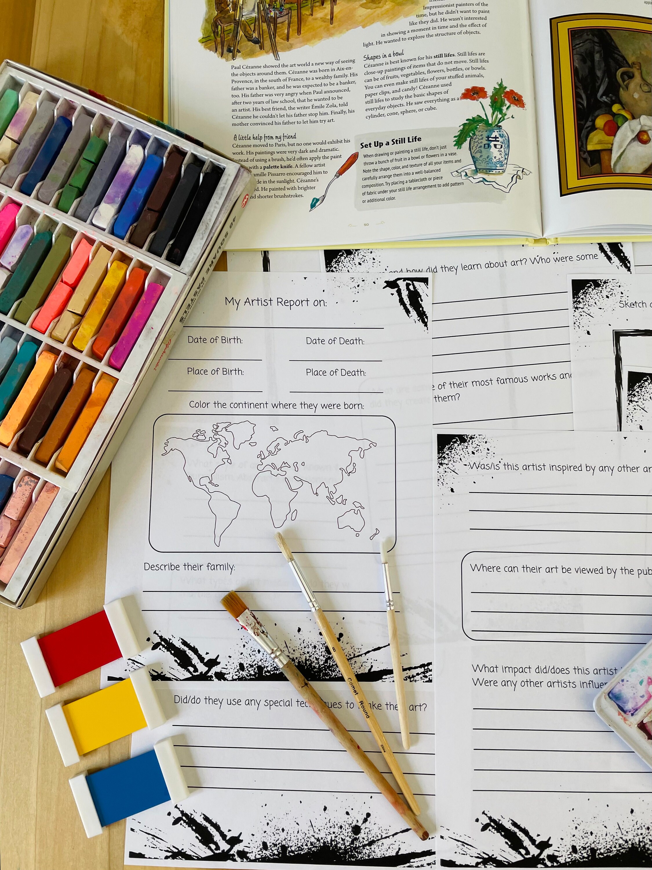Artist Research Report | Montessori | Art | Biography - Etsy