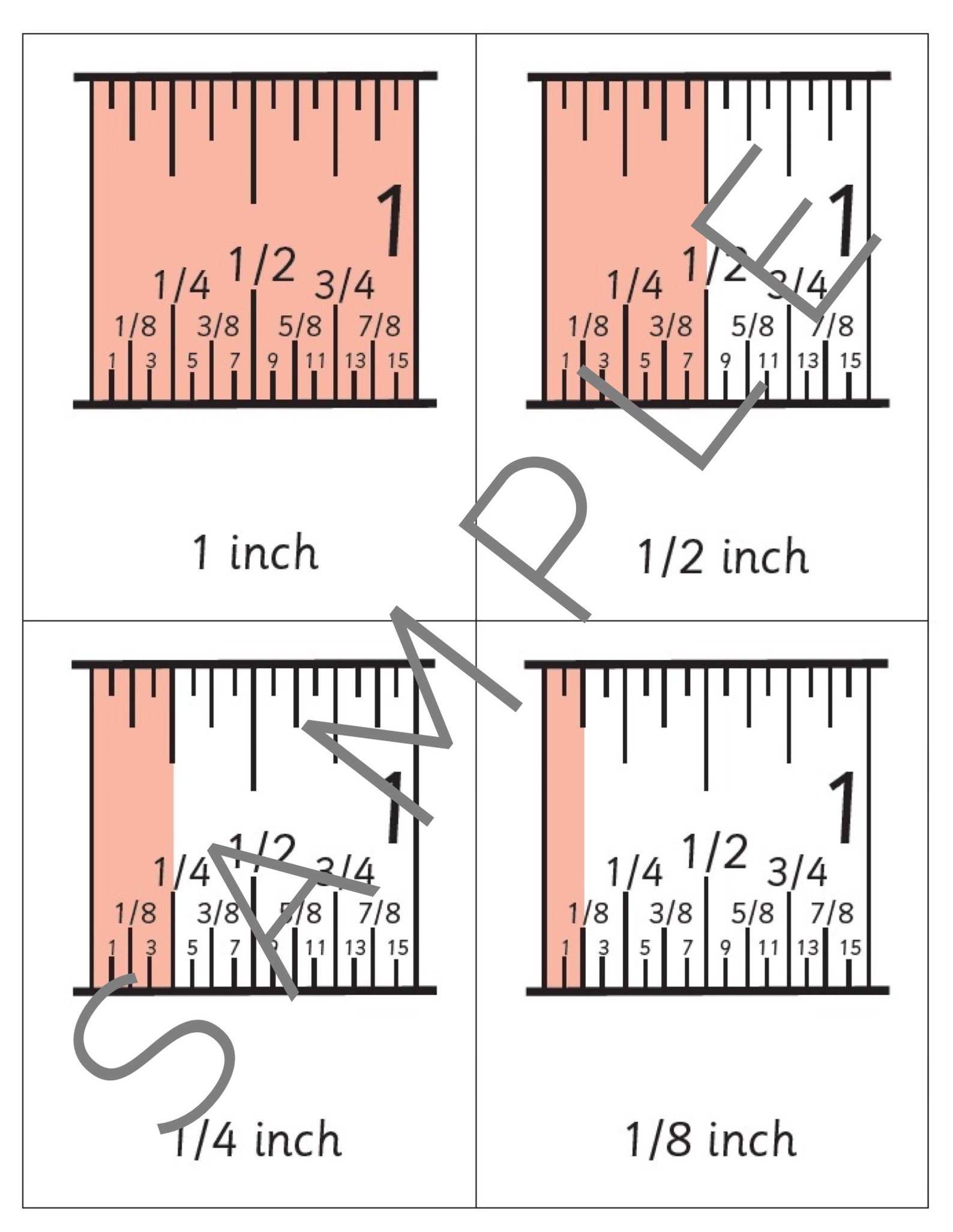 Measuring With a Ruler 3-part Cards | Montessori | Math Activities - Etsy