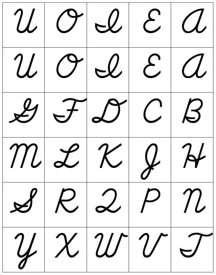 Red & Black Cursive Movable Alphabets | Montessori | Elementary ...