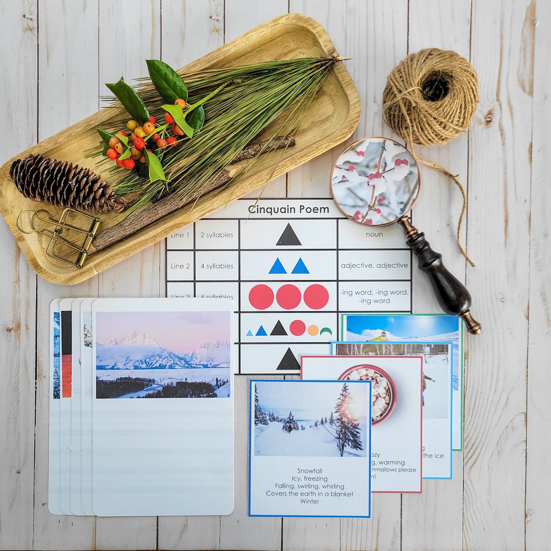 Winter Cinquain Poetry Pack | Montessori Inspired | Poem Writing - Etsy