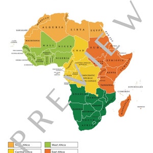 Cities & Sub-regions of Africa Photo Cards Continents Geography ...