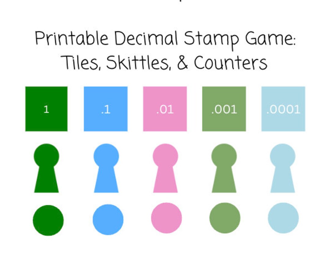 Printable Montessori Decimal Stamp Game | Elementary Math | Print at ...
