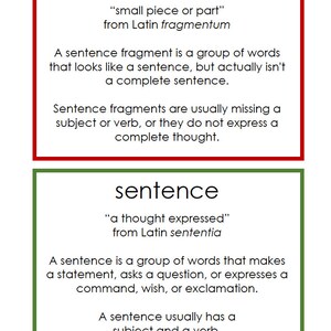 Autumn Types of Sentences Activity Pack | Elementary Language - Etsy