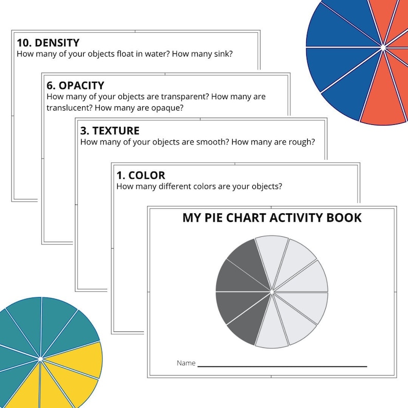 My Pie Chart Booklet: Sensorial & Scientific Explorations and Graphing ...