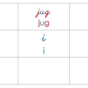 Short Vowel Words in Cursive & Print Montessori Reading - Etsy