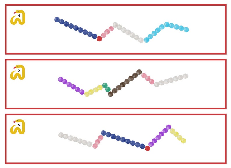 Montessori Perfect 10 Addition Snake Game Cards - Etsy