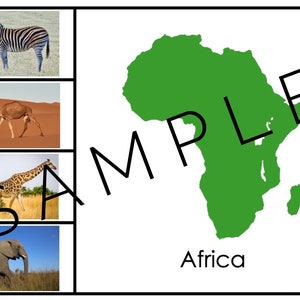 Animals of the World Continent Mats PRINT | Montessori Geography ...