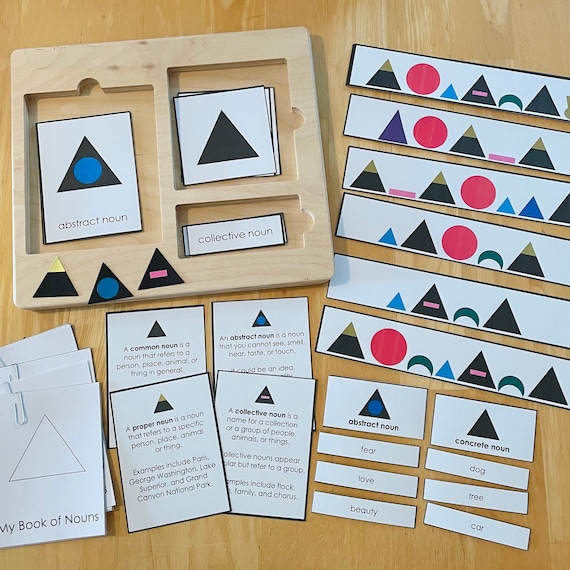 Montessori-inspired Grammar: Advanced Noun Symbols & | Etsy