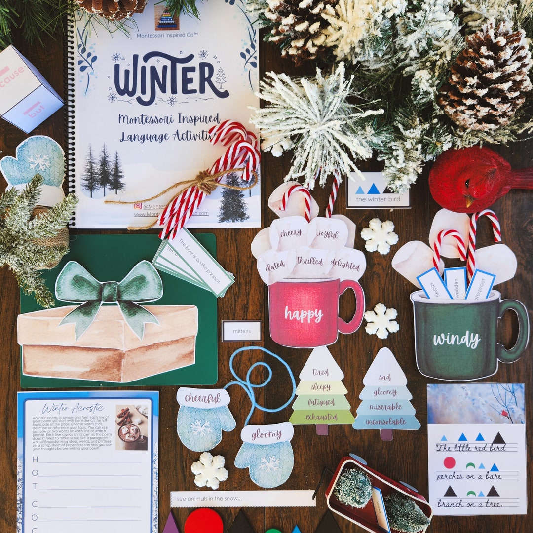 Montessori-inspired Winter Language Activities | Grammar | Word Study ...