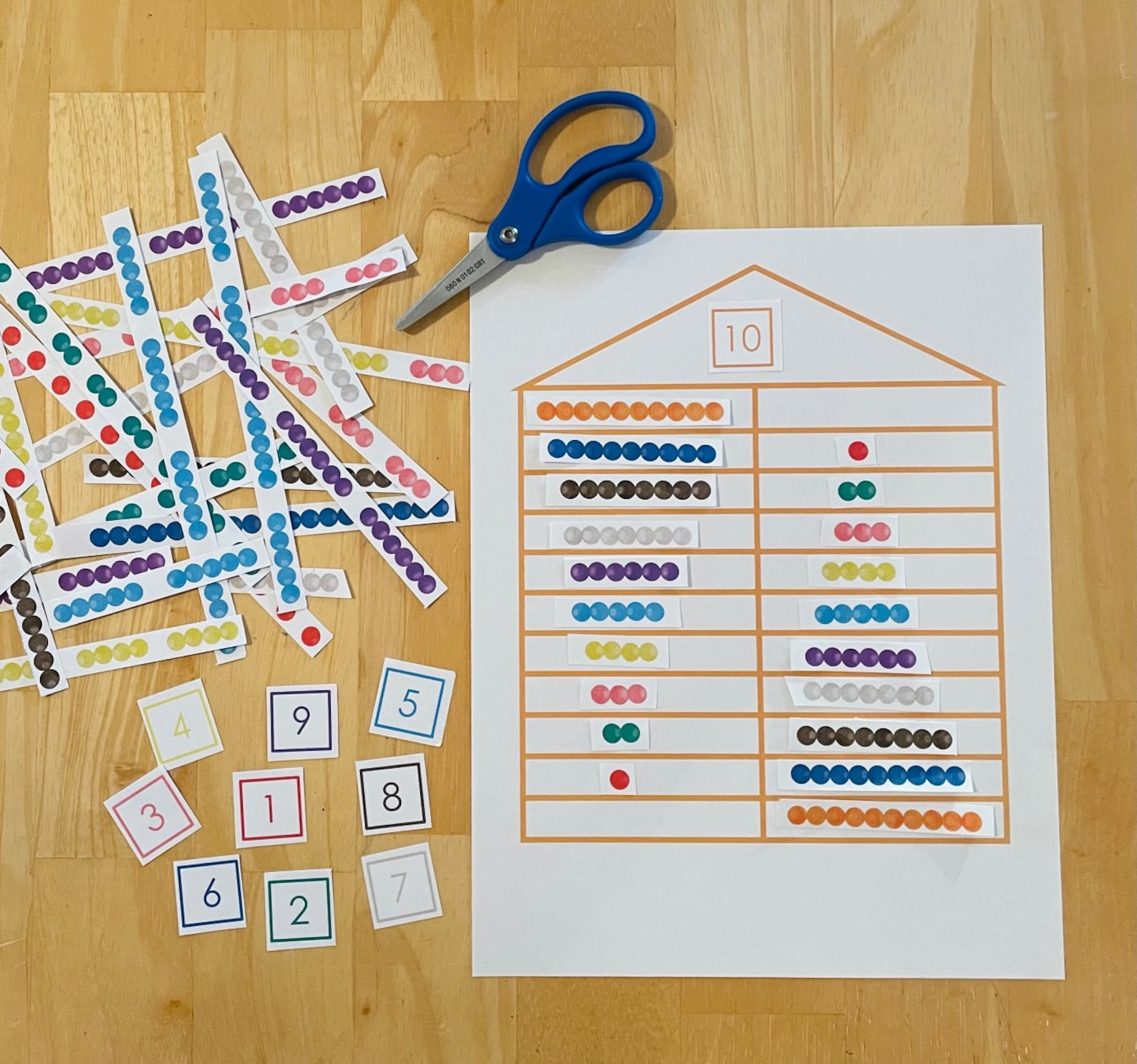 Montessori Bead Houses Printable Primary Math Activity - Etsy
