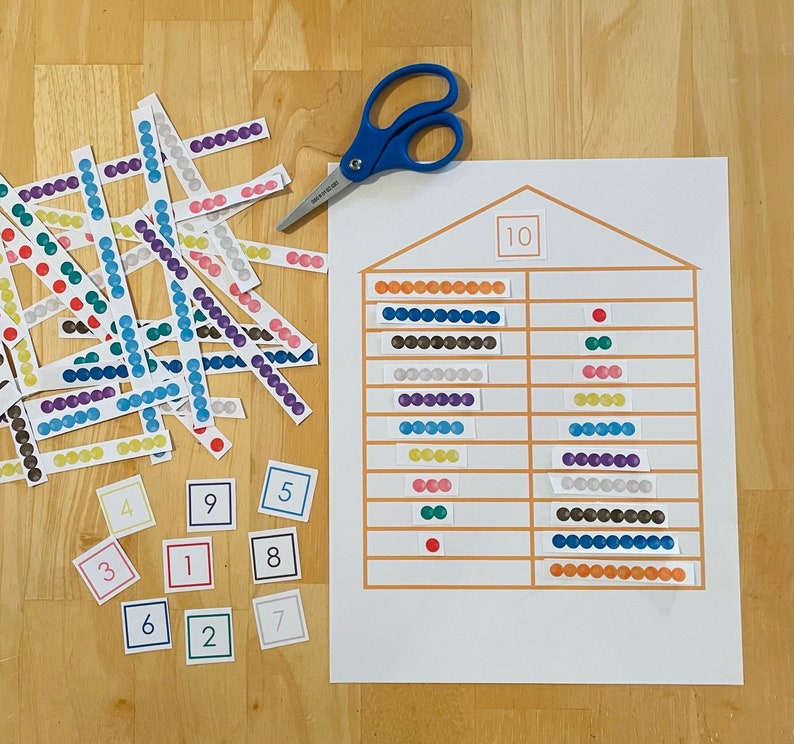 Montessori Bead Houses Printable Primary Math Activity - Etsy