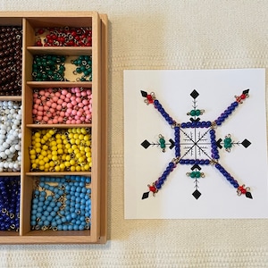 Montessori Inspired Colored Bead Stair Snowflake Math | Winter - Etsy